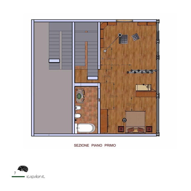 Esempio di studio degli spazi d'arredo per strutture turistiche | PDF