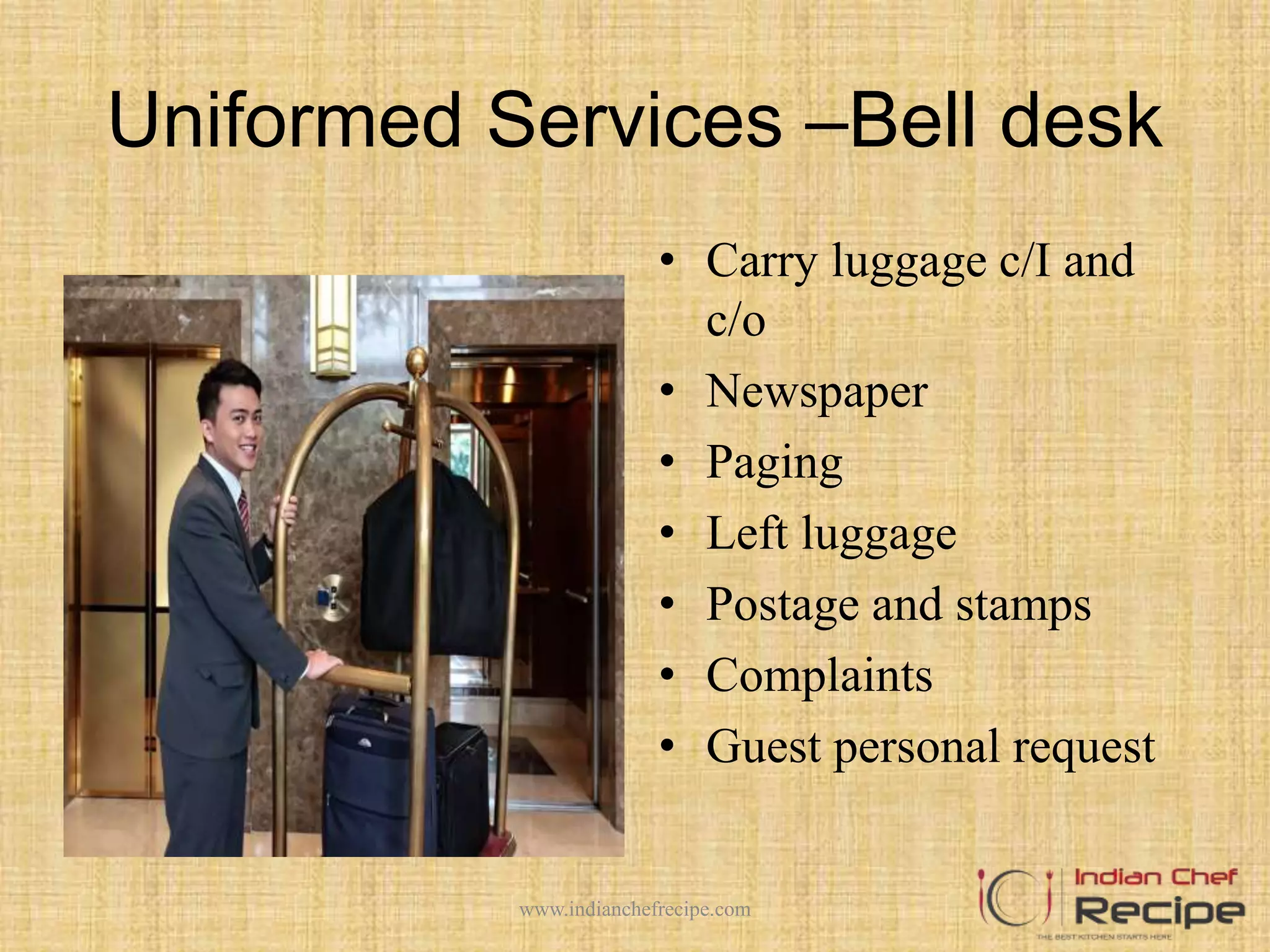 LAYOUT AND SECTIONS OF FRONT OFFICE | PPTX