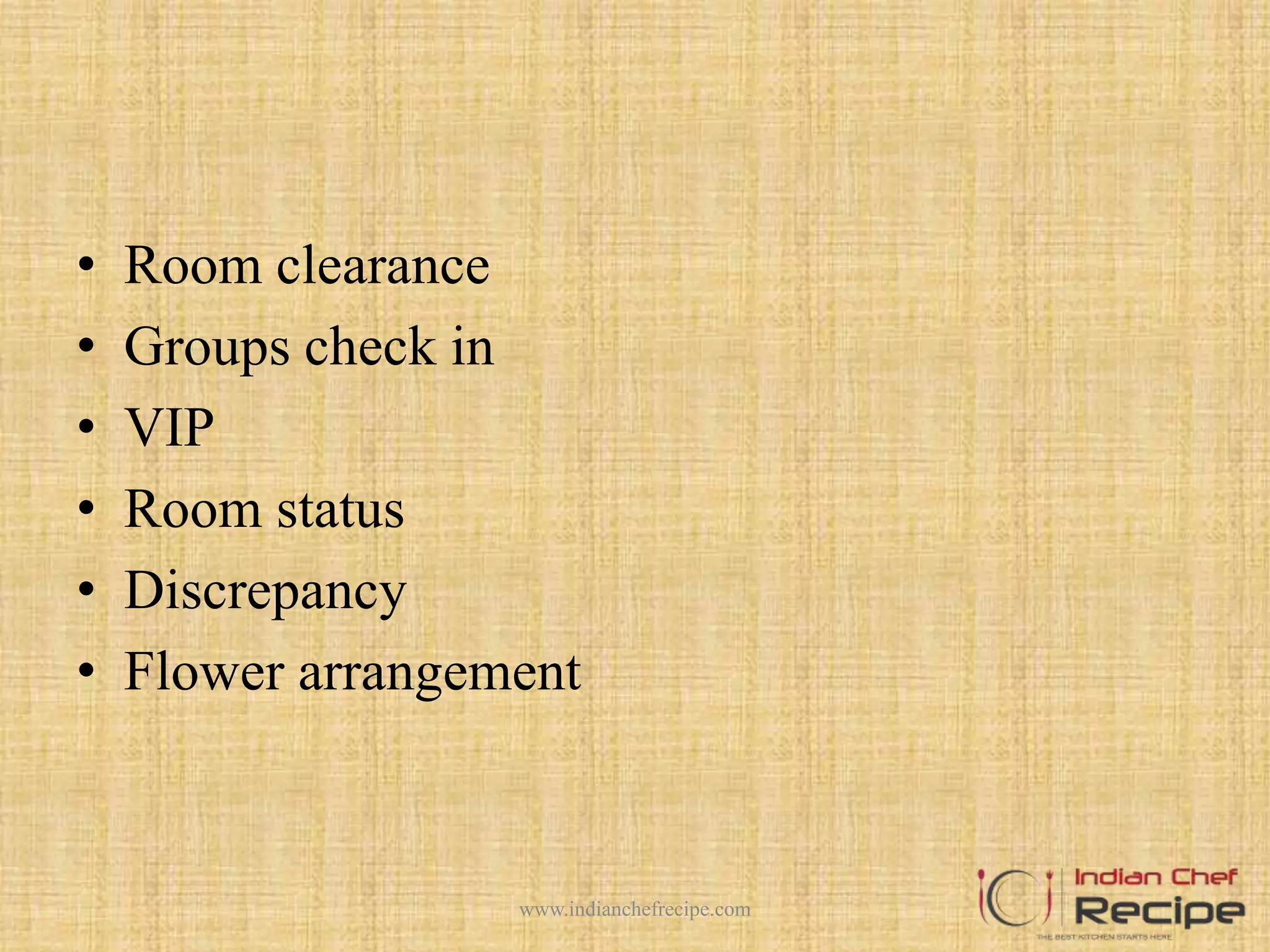 LAYOUT AND SECTIONS OF FRONT OFFICE | PPTX