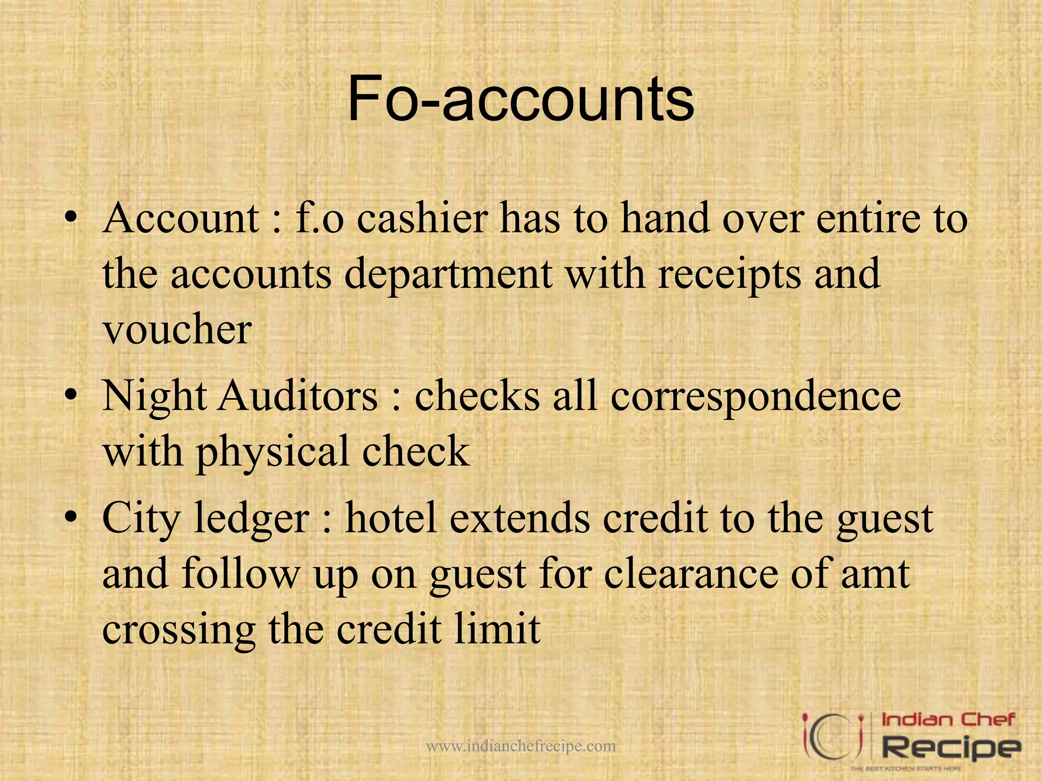 LAYOUT AND SECTIONS OF FRONT OFFICE | PPTX