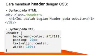 Layout CSS - disusun oleh Fitri Ratna Dewi | PPT