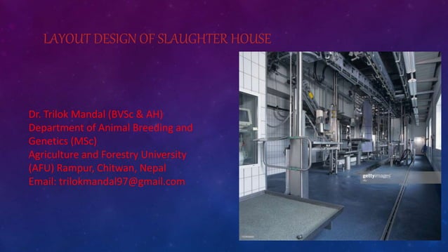 LAYOUT DESIGN OF SLAUGHTER HOUSE.pptx | Indoor Environmental Quality | Home & Garden