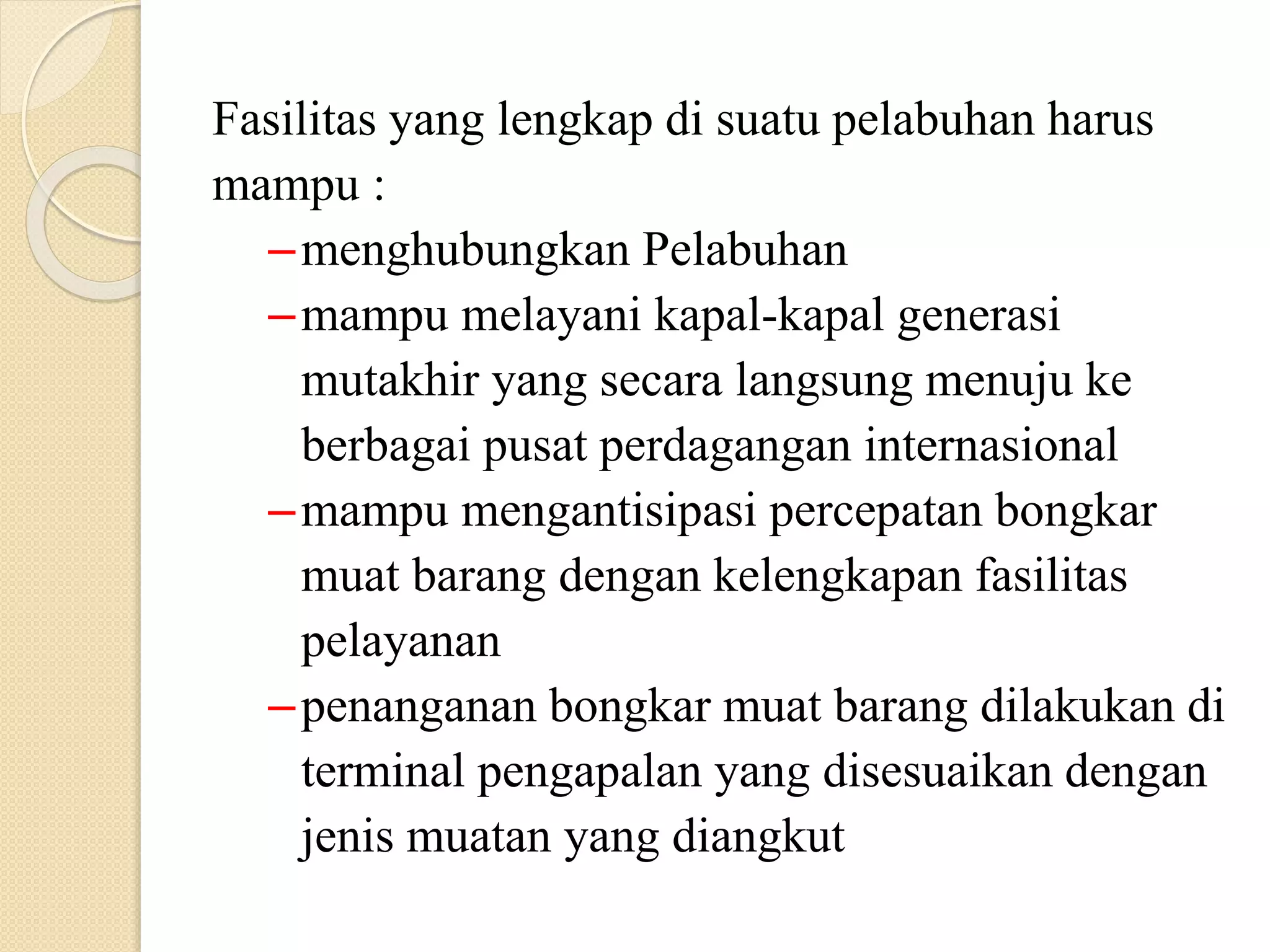 Layout fasilitas pelabuhan belawan | PPTX