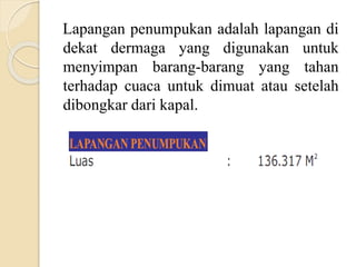 Layout fasilitas pelabuhan belawan | PPTX