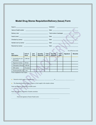 Layout for medicine store | DOCX