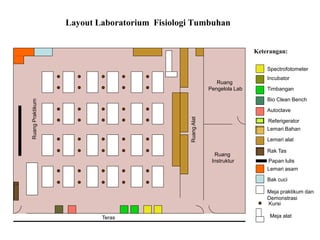 Layout dan design tata tuang Lab Biologi.ppt