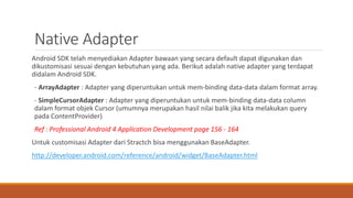 Layout, listview, gridview, and adapter | PPT