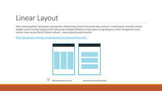 Layout, listview, gridview, and adapter | PPT