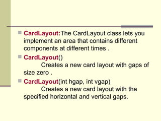 Layout managementand event handling | PPT