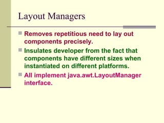 Layout managementand event handling | PPT