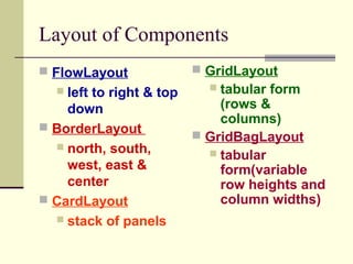 Layout managementand event handling | PPT