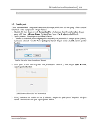 Layout Java dengan netbeans | PDF