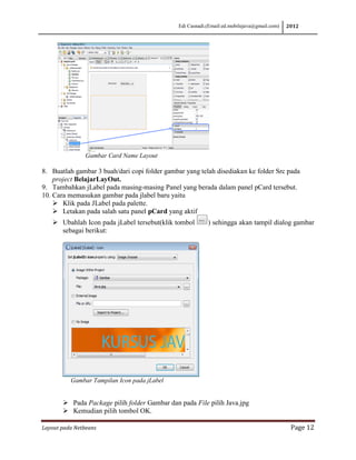 Layout Java dengan netbeans | PDF