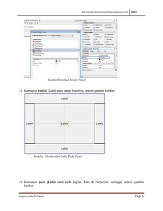 Layout Java dengan netbeans | PDF