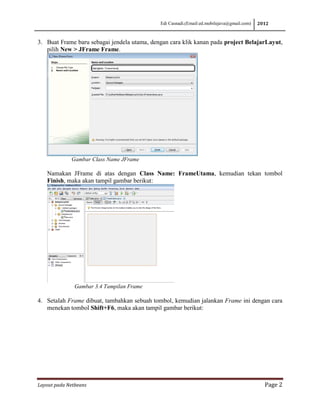 Membuat Layout Java dengan netbeans | PDF