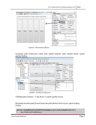 Membuat Layout Java dengan netbeans | PDF