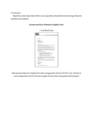 Layout of business english letter | DOC