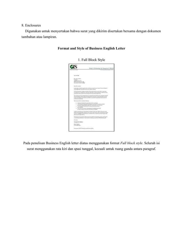 Layout of business english letter | PDF