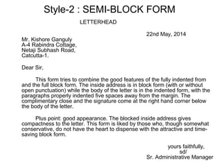 Business Letter Block Style Layout