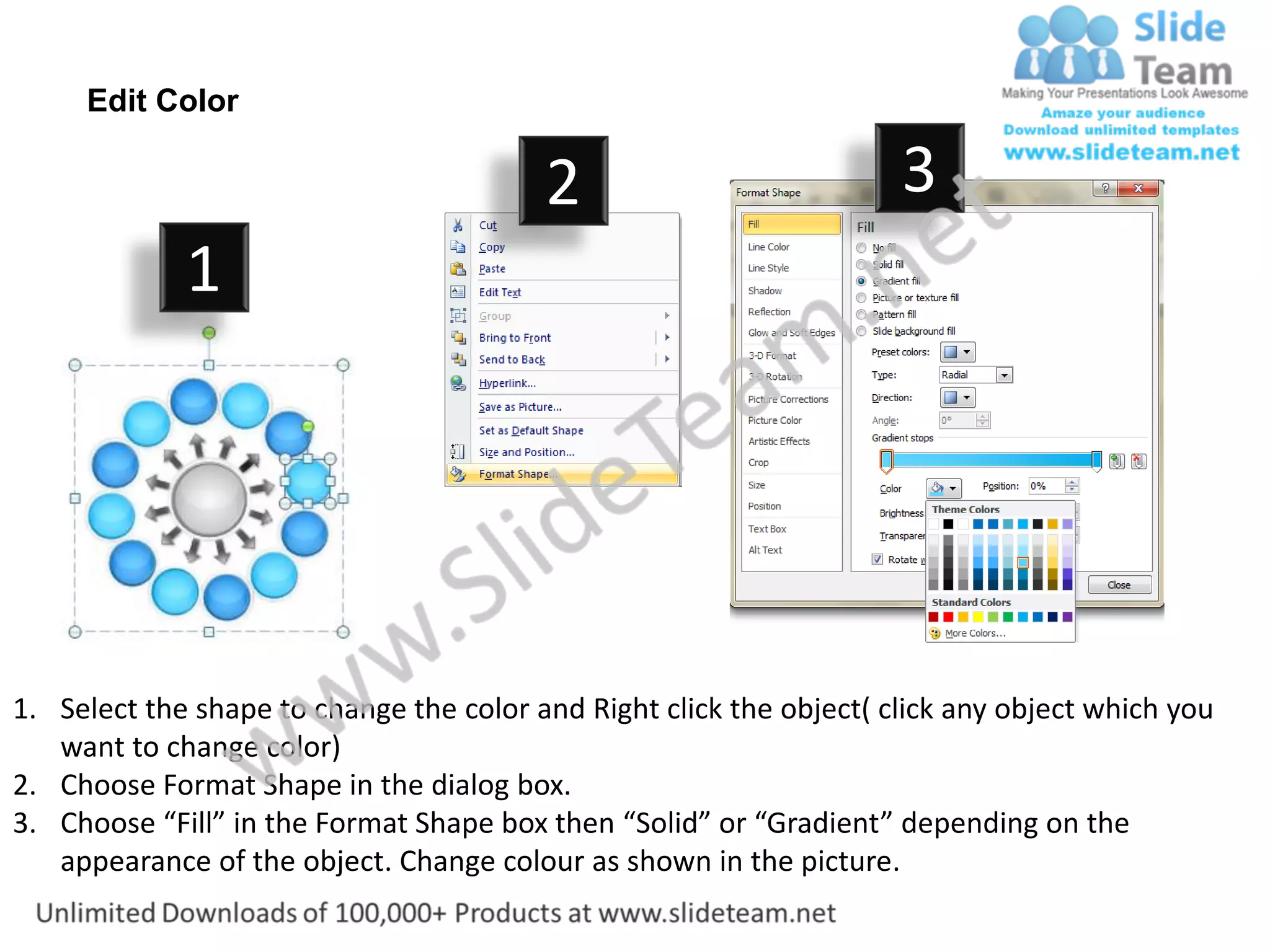 Layout of converging 12 steps linear flow cycle chart power point ...