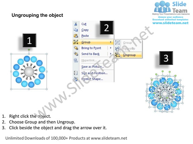 Layout of converging 12 steps linear flow cycle chart power point ...