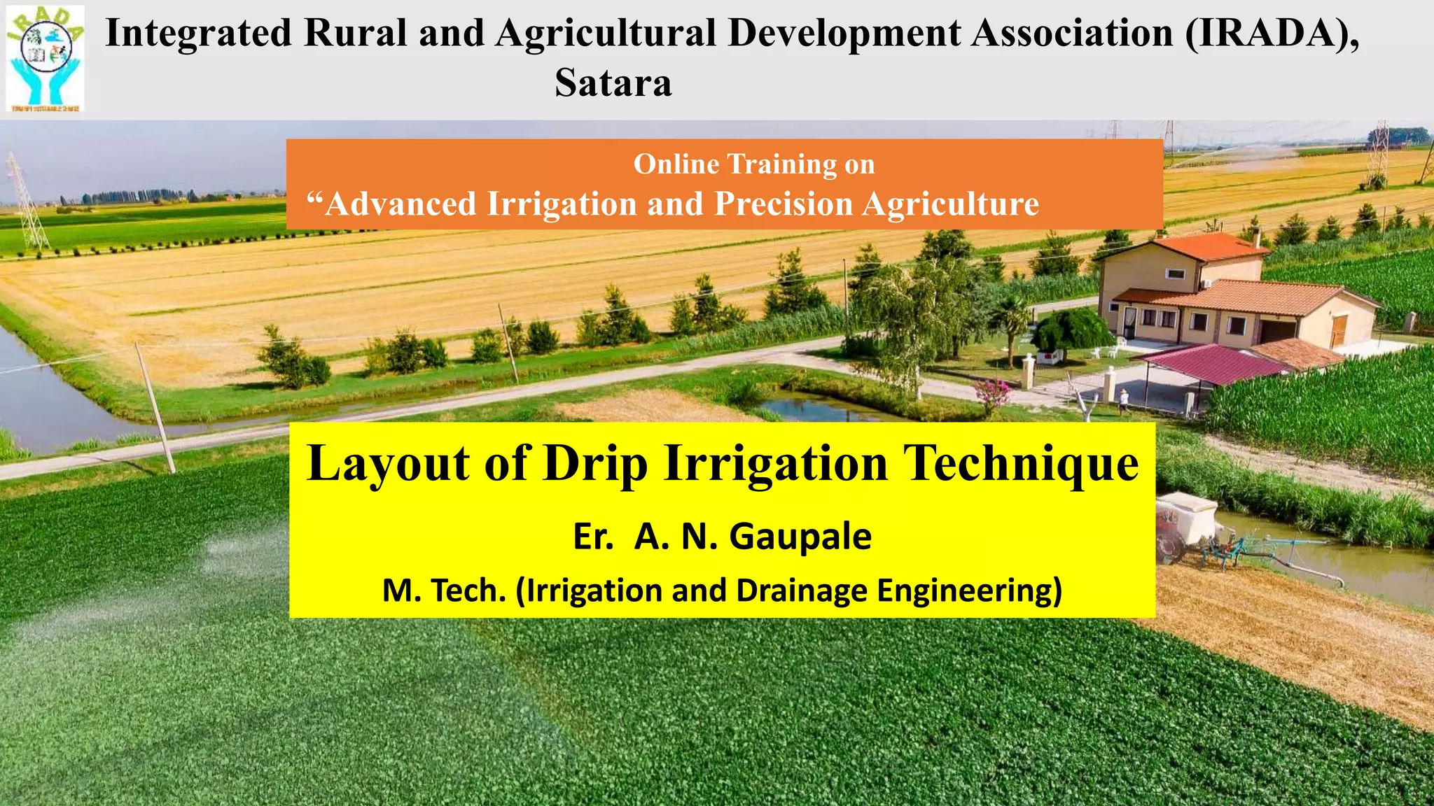 Layout of drip irrigation system | PPTX