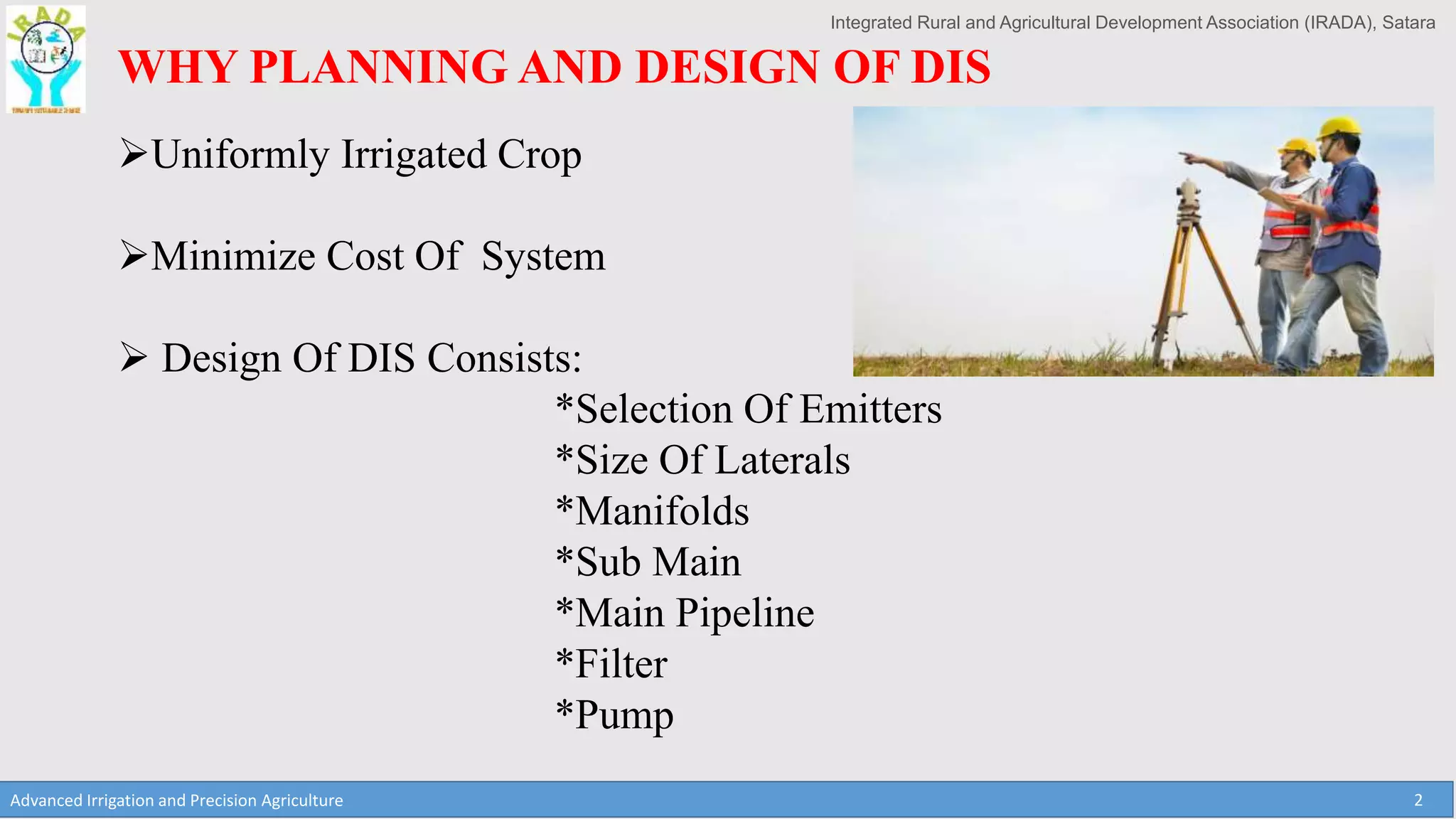 Layout of drip irrigation system | PPTX