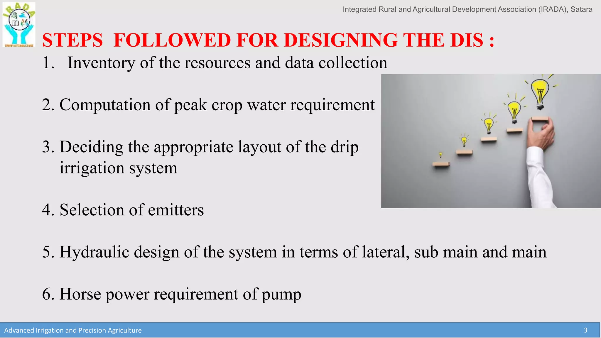 Layout of drip irrigation system | PPTX