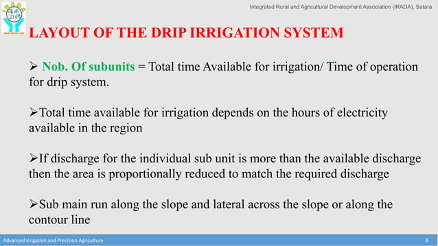 Layout of drip irrigation system | PPTX