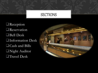 Layout of front office & various sections of FO | PPTX