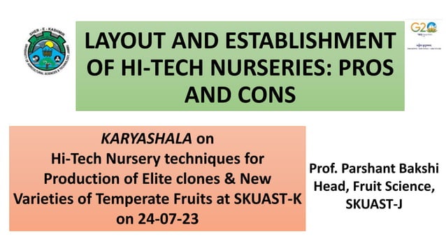 Layout of Hi-Tech Nursery, Pros and Cons.pptx