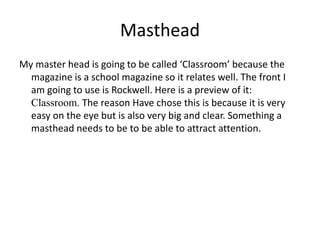 Layout of magazine | PPT