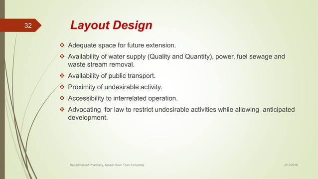 Layout of pharmaceutical building and services | PPTX | Pharmaceutical ...