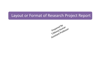 Layout or format of project report | PPTX