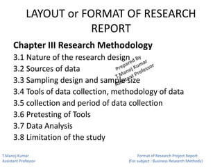 Layout or format of project report | PPTX