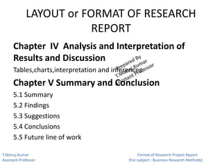 Layout or format of project report | PPTX