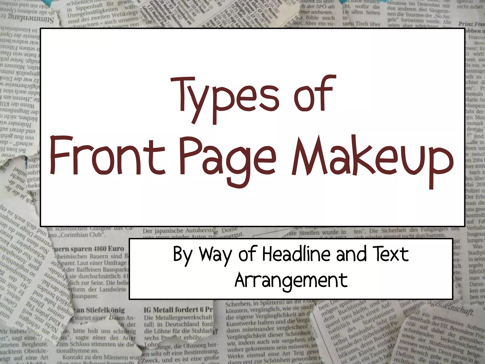 Layout or Makeup Journalism | PPTX