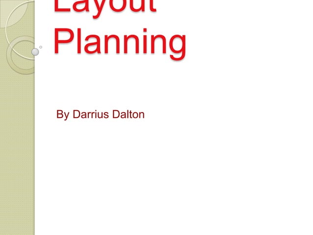 Layout planning | PPT