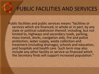 Layout plan of housing blocks and public facilities and services | PPTX