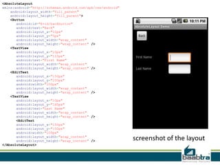 Layouts in android | PPTX