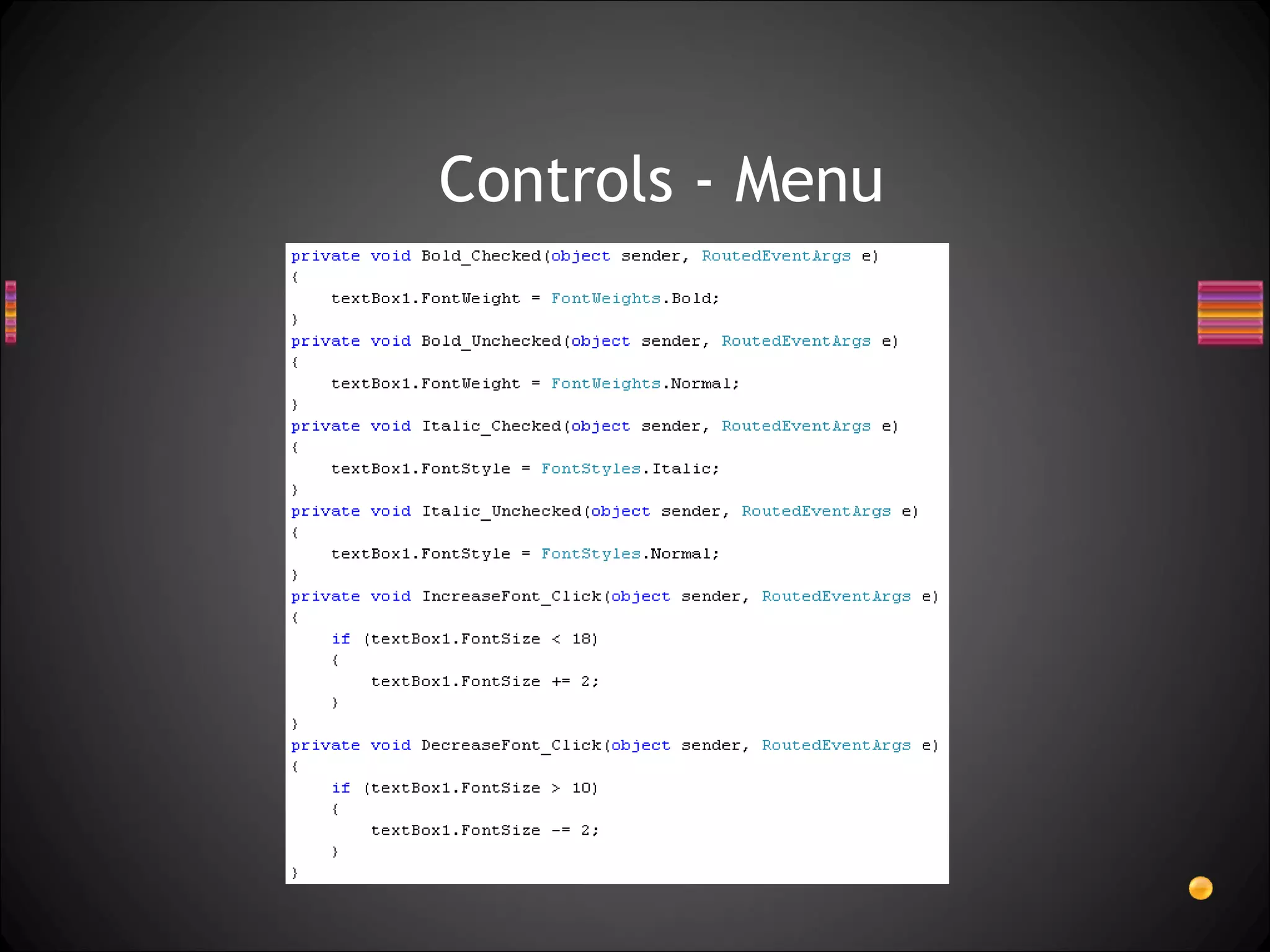 Layouts Controls | PPT