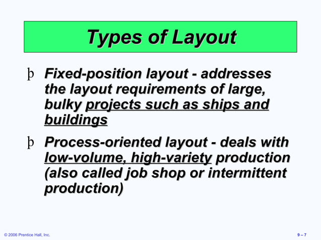 Layout strategies | PPT | Logistics | Business