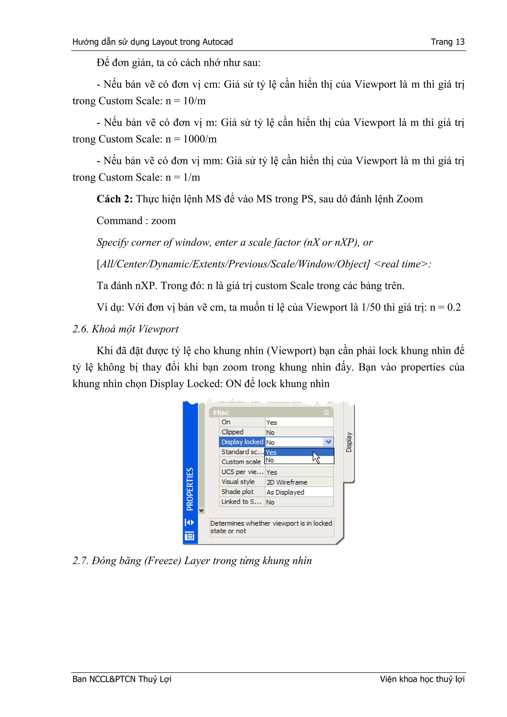 Hướng dẫn sử dụng Layout trong cad | PDF