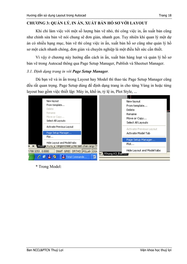 Hướng dẫn sử dụng Layout trong cad | PDF