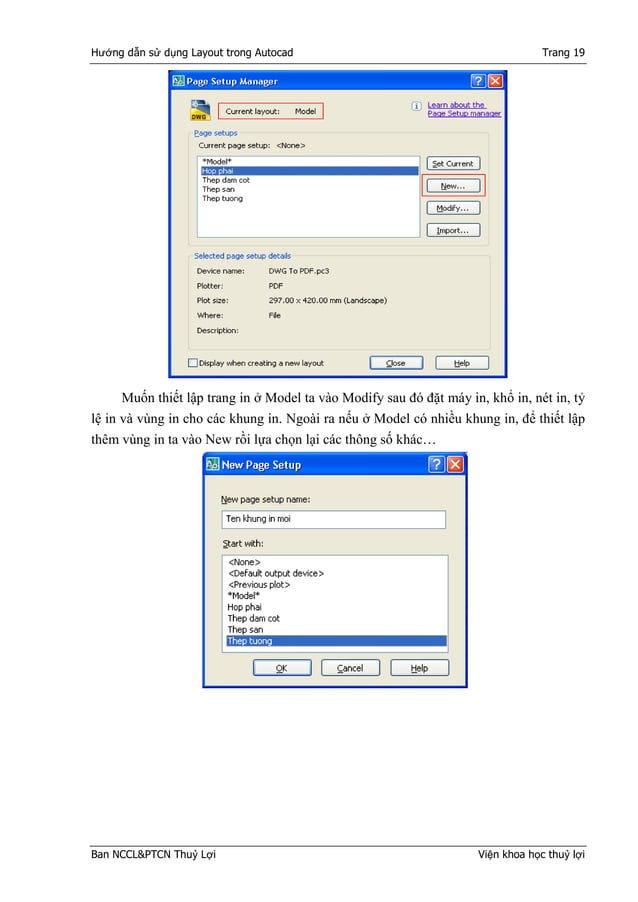 Hướng dẫn sử dụng Layout trong cad | PDF