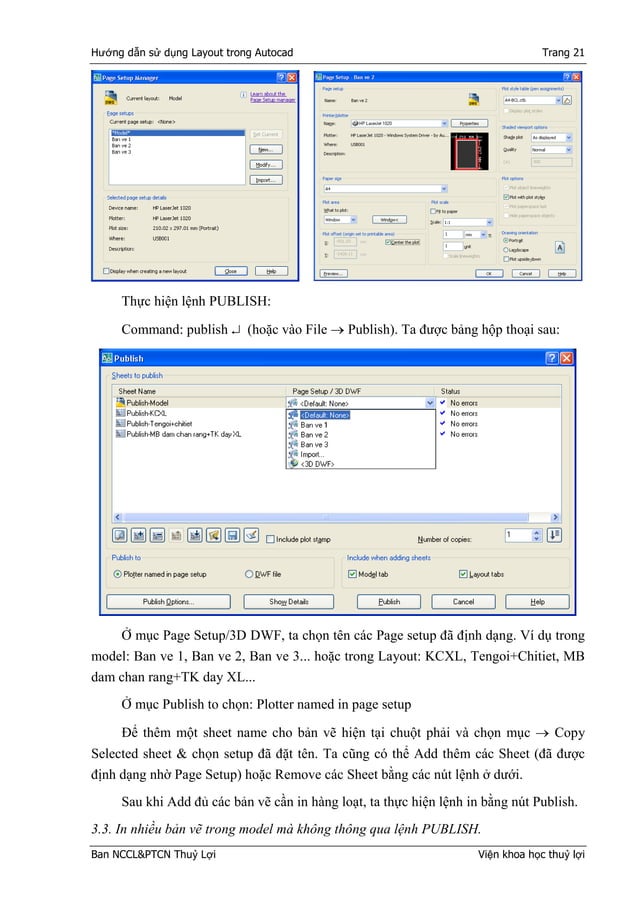 Hướng dẫn sử dụng Layout trong cad | PDF