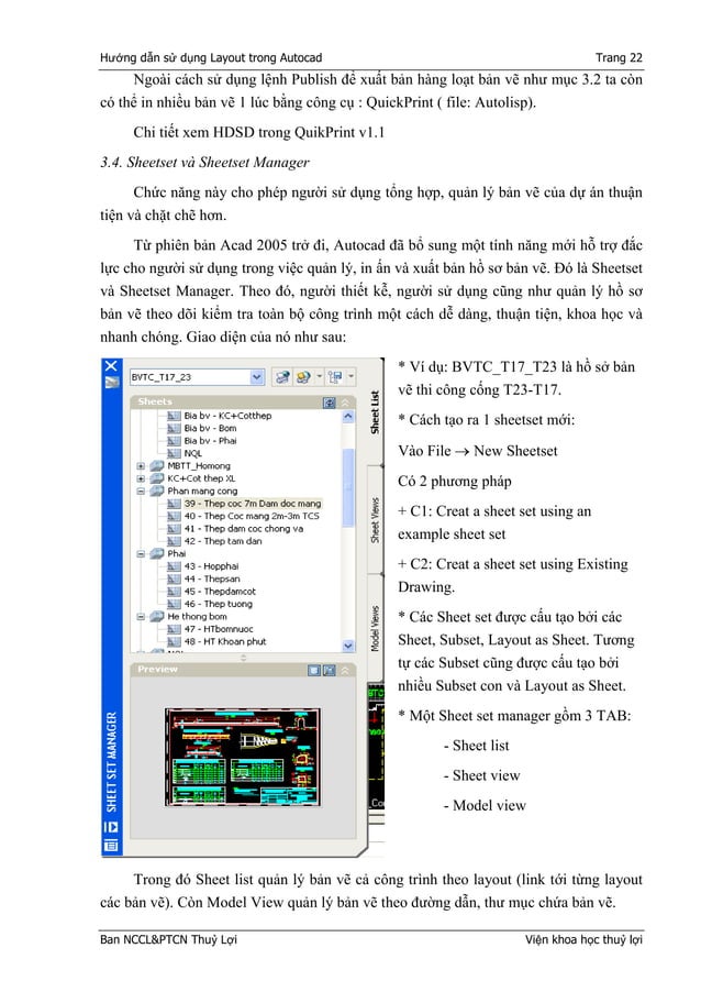 Hướng dẫn sử dụng Layout trong cad | PDF