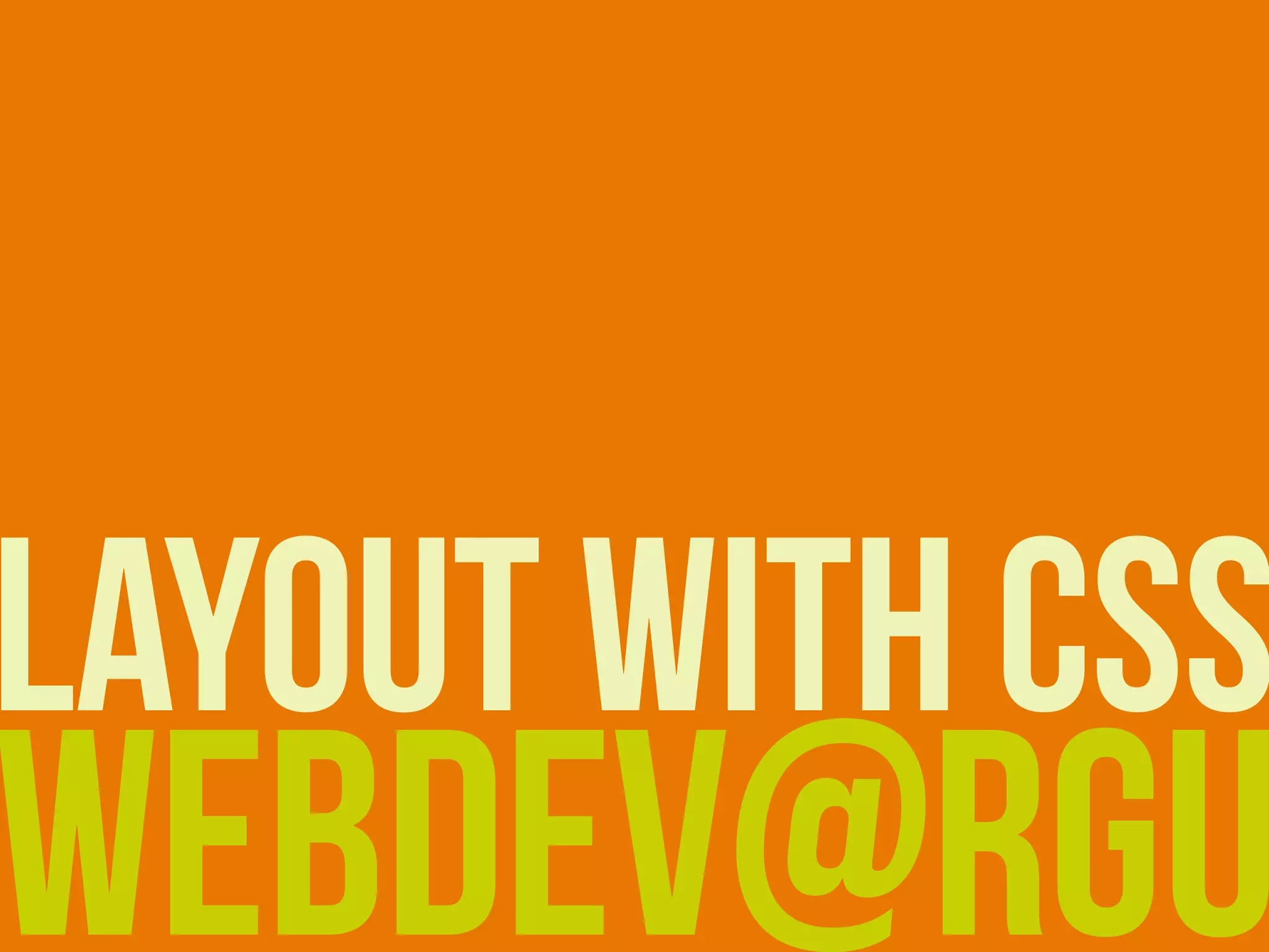 Layout With Css Ppt