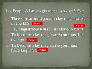 Lay people and magistrates full powerpoint | PPT