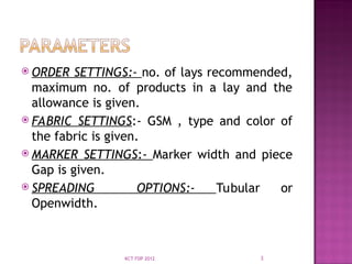LAY PLANNING in cutting department .ppt